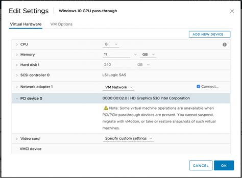 Hd Graphics 530 Pass Through In Esxi 70 Personal Blog About Virtualization And All Things It