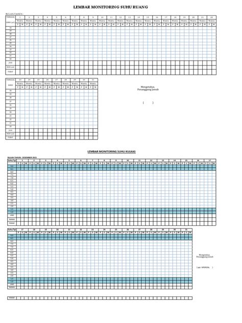 lembar monitoring suhu kulkas pdf