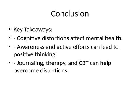 10cognitive Distortions Presentation Pptx