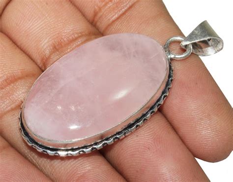 Natural Rose Quartz Pendant Rose Quartz Gemstone Pandant Healing