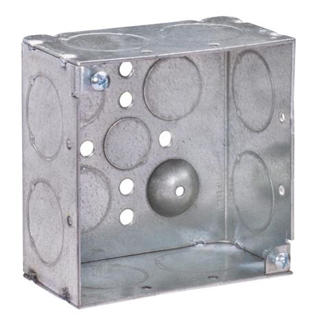 Southwire 4 In W X 2 18 In D Steel Metallic Square Box With Eight 1