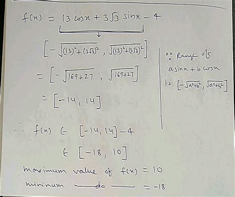 find the maximum and minimum values of the following functions over r