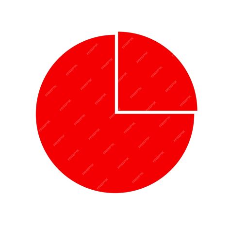 Premium Vector Red Round Pie Chart Vector Icon