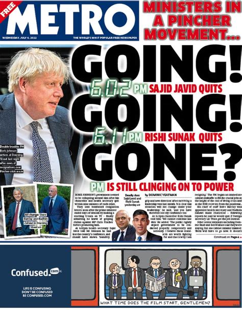 Scotlands Papers Meltdown At Number 10 And Pm On The Brink Bbc News