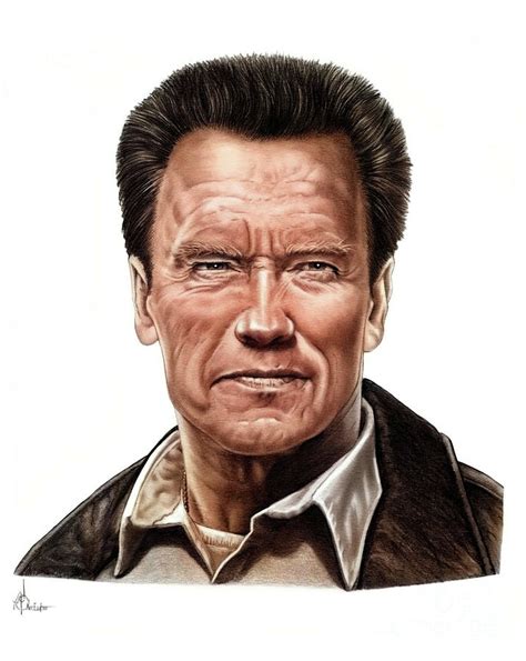Arnold Schwarzenegger Drawing By Murphy Art Elliott
