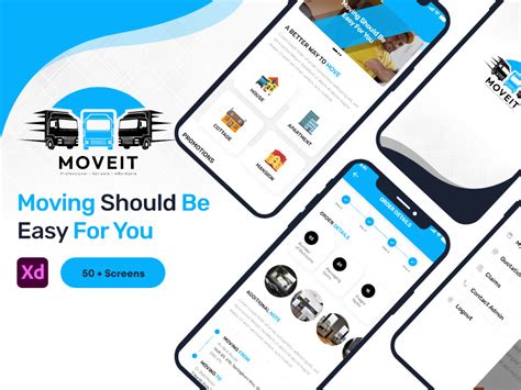 moveit moving app adobe xd mobile ui kit by ~ epicpxls