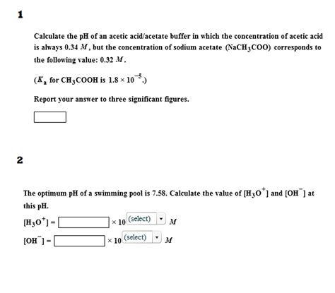 solved using the k a values in the table below calculate
