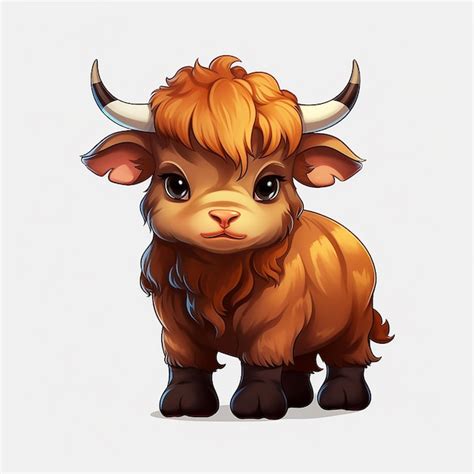 Premium Ai Image Cute Bull Character