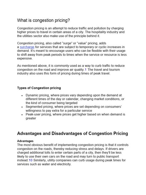 What Is Congestion Pricing Pdf