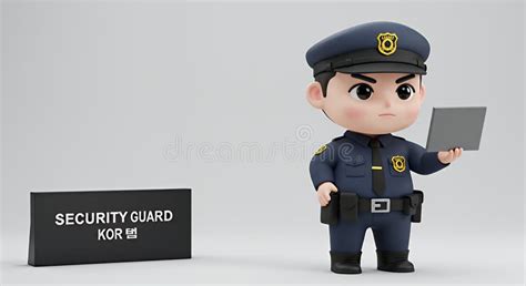 Chibi Korean Security Guard Stock Illustrations 9 Chibi Korean