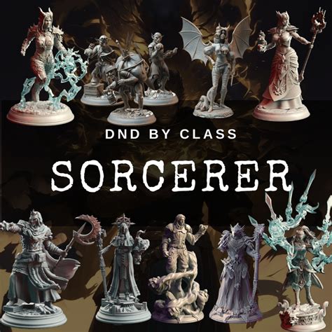 Sorcerer Class I รวมโมเดลอาชีพ Sorcerer งานเรซิ่นสีเทา ฐาน 1 นิ้ว
