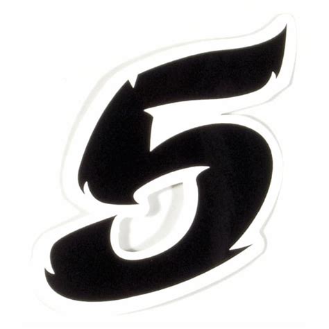 Sticker With Motif Start Number 6 Black White L 55 0mm W 55 0mm Sip Scootershop