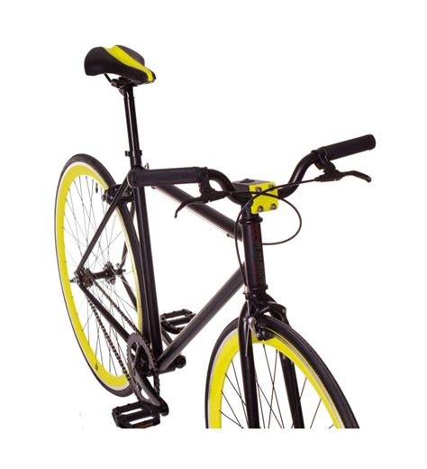 Bicicleta Fixie Kamikaze Negro Amarillo