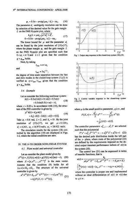 pdf pi and pid controller design for nonlinear systems in the