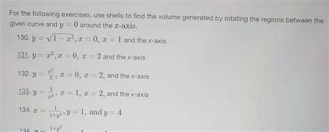 solved for the following exercises use shells to find the