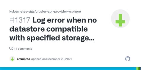 Log Error When No Datastore Compatible With Specified Storage Policy Was Found Issue