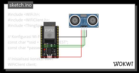 Ketinggian Air Bintang Wokwi Esp32 Stm32 Arduino Simulator