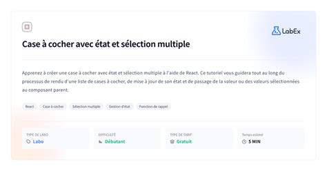 Créer Une Case à Cocher Avec état Et Sélection Multiple Tutoriel