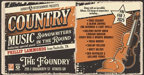 Country Music Songwriters In The Round Featuring Phillip Lammonds