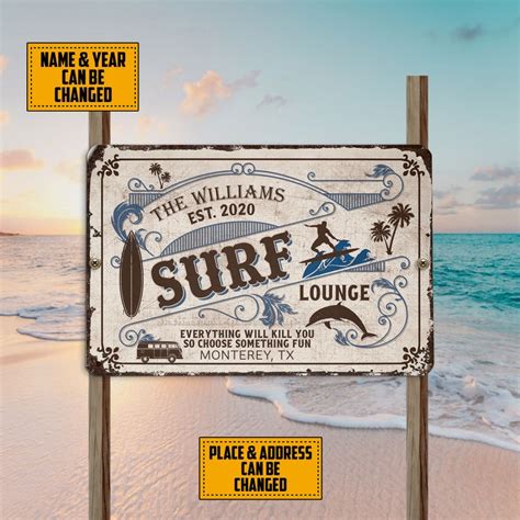 Surf Sign Etsy