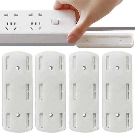 4pcs Power Strip Holder Wall Mount Fixator Strip Holder