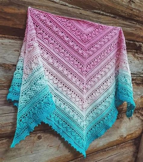 Crochet Shawl With Yarnart Flowers