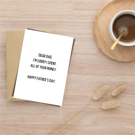 Printable Funny Fathers Day Card From Daughter From Son Funny Fathers