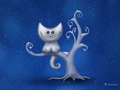 Wallpaper Trees Illustration Cat Cheshire Cat Artwork Branch