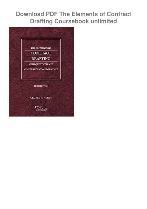 PPT - Download Pdf The Elements Of Contract Drafting Coursebook Unlimited PowerPoint ...