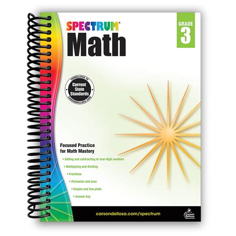 Spectrum 3rd Grade Math Workbooks Ages 8 To 9 Spiral Bound Lay It