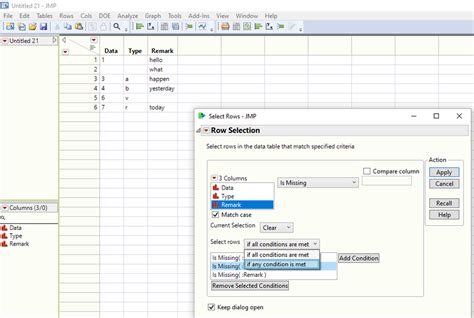 Solved How To Remove All Blank Rows From Data Table Jmp User Community