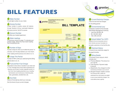 Printable Editable Blank Utility Bill Template