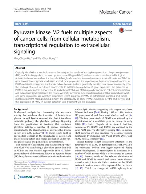 Pyruvate Kinase M2 As A Screening Tool For Yleav