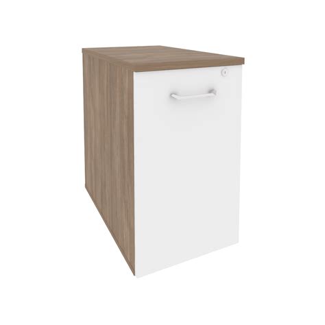 Тумба низкая выдвижная приставная опорная к столам Onix O Vtpo 1 7 Дуб аризона белый