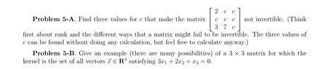 Solved Problem A Find Three Values For C That Make The Chegg