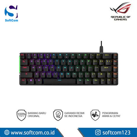 Keyboard Asus Gaming Rog Falchion Ace Black Nx Red Brown Blue Softcom