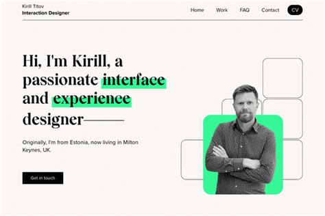 Kirill Titov Interaction Designer Webflow