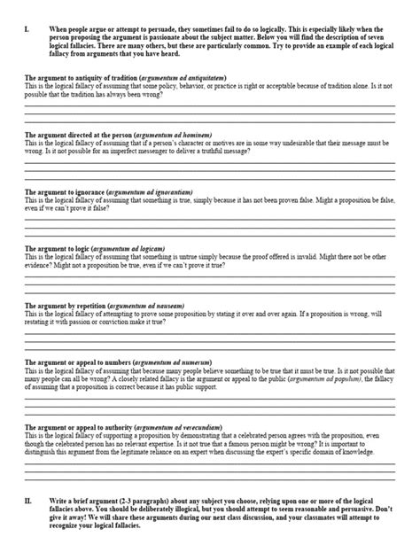 logical fallacies pdf fallacy argument