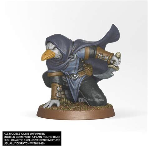 Kenku Assassin Animal Rogue Dandd Frostgrave 3d Printed Miniature