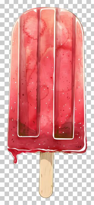 Red Popsicle With Dripping Effect Png Images Red Popsicle With