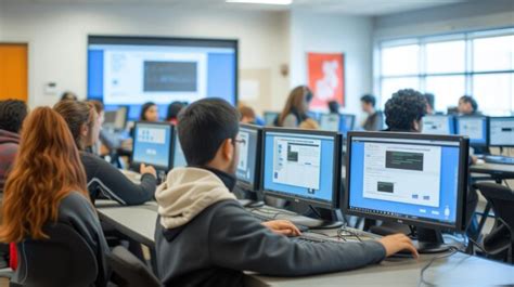 Students Learning Computer Programming Aig Premium Ai Generated Image