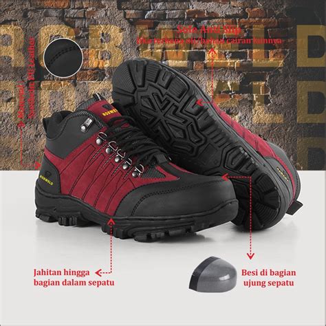 Jual Sepatu Safety Pria Ujung Besi Kerja Lapangan Sepatu Pria Sefty