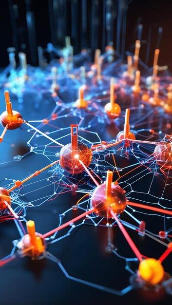 Sophisticated Ai Algorithm Network Of Interconnected Nodes Generative