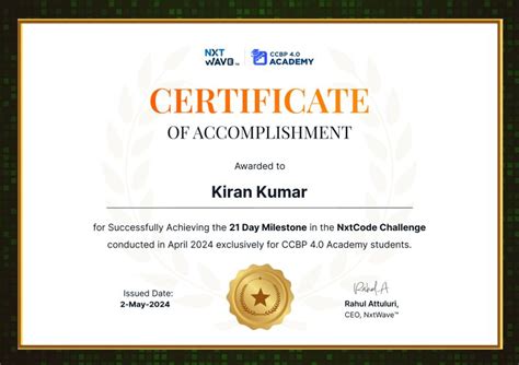 Kiran Kumar On Linkedin Nxtcodechallenge Ccbp4 Nxtcode