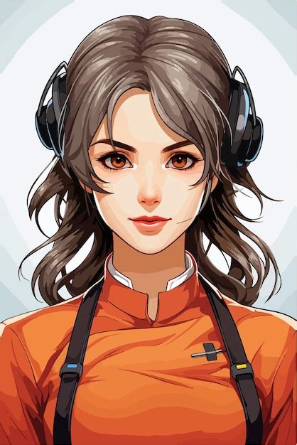 Anime Girl En Tant Que Chef Mignon Et Jeune Femme Chef Vecteur Premium