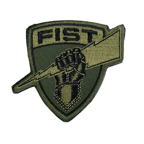 Army Forward Observer Patch Fist Morale Patch Green On Green Subdue