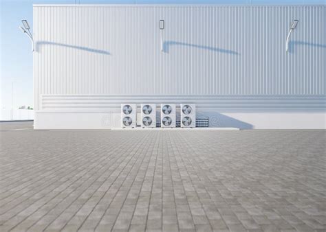 3d Rendering Of Condenser Unit Stock Illustration Illustration Of