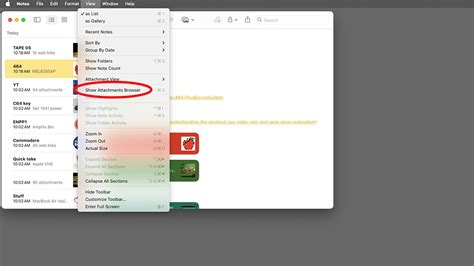 How To Use The Attachments Browser In Notes For Macos