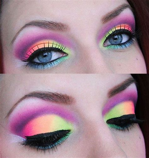 Colorful Makeup Eye Makeup 80s Makeup Rave Makeup