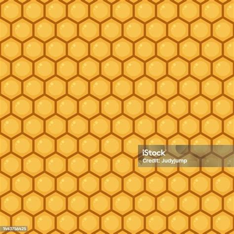 Bee Comb Pattern Vector Bee Comb Pattern Wallpaper Free Space For Text Copy Space Stock